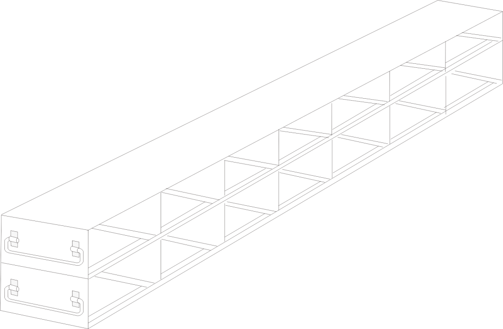 UFDPCR-72 - Drawer Rack for 0.2ml Tube 96-Well PCR Boxes, 7x2 Configur ...