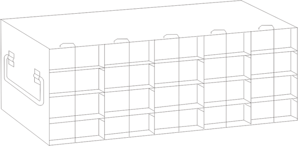 UFMX-542 - Upright Freezer Rack for SBS Formatted Boxes, 5x4 Configura ...